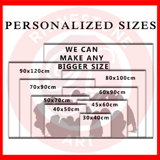 Personalized Photo at 50*70cm (Approx. 6 bond papers size) – Rhinestone Art